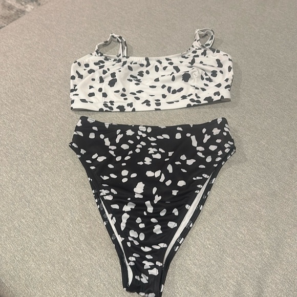 ASOS | Swim | Asos Two Piece Swim Suit Animal Print Spots Size 32i Top ...
